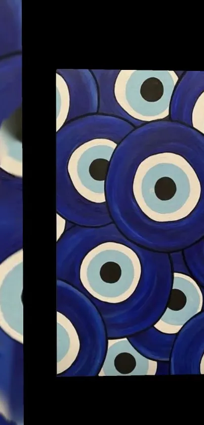 Bold Blue Evil Eye Pattern - free download