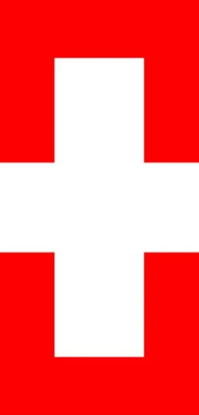 Bold Red Swiss Cross Wallpaper - free download