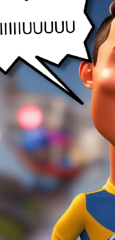 Cartoon Character Shouting Siuuuu - free download