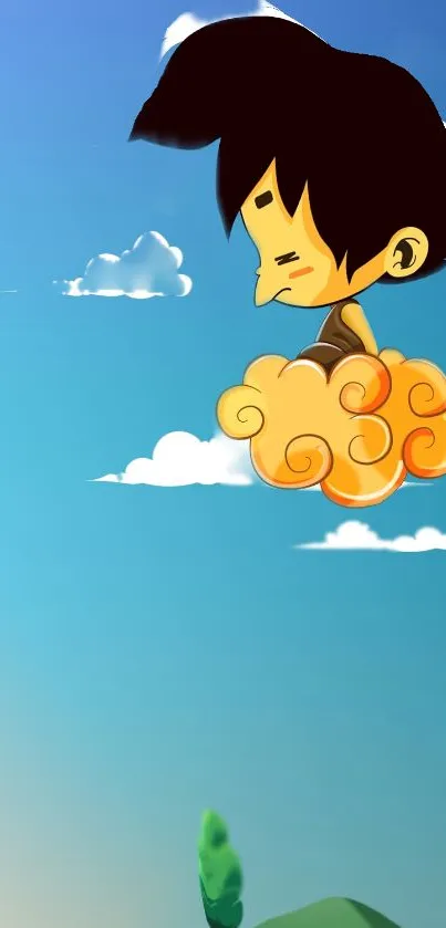Cartoon Cloud Journey Art - free download