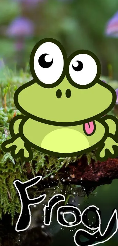 Cartoon Frog Forest Wallpaper - free download