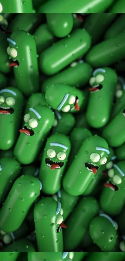 Cartoon Green Pickle Theme - free download