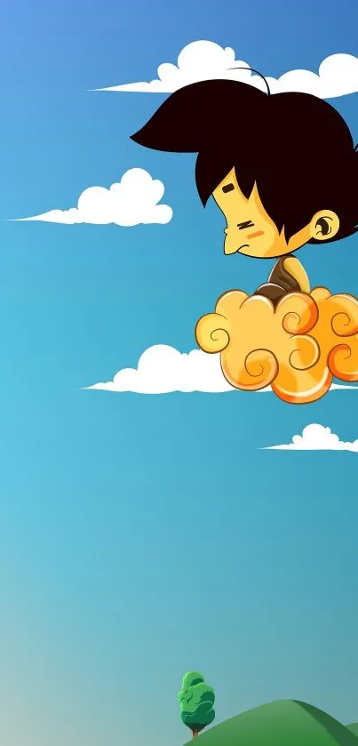 Cartoon Sky Adventure Wallpaper - free download