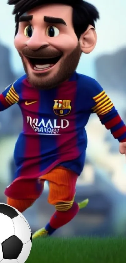 Cartoon Soccer Player Wallpaper - free download