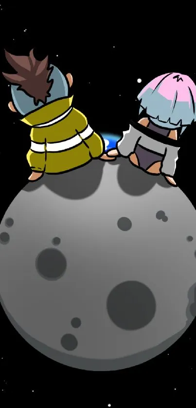 Cartoon Space Adventure Wallpaper - free download