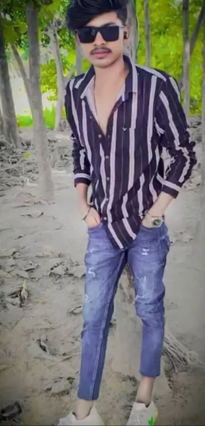 Casual Forest Portrait Wallpaper - free download