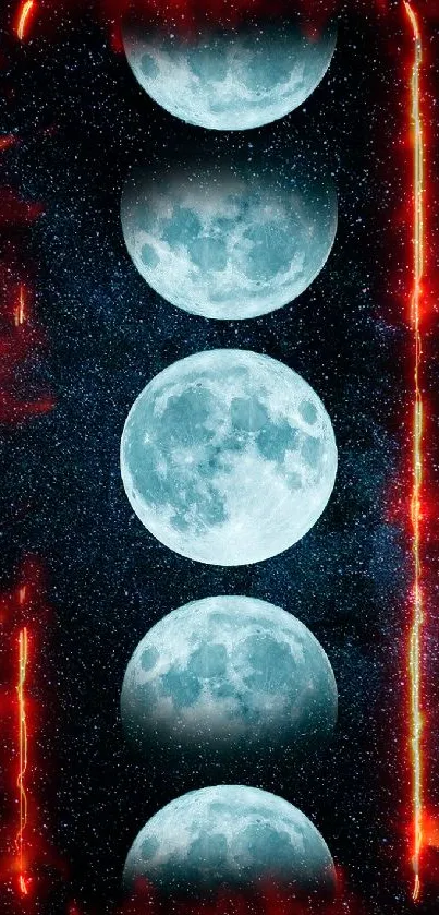 Celestial Moon Pattern Wallpaper - free download