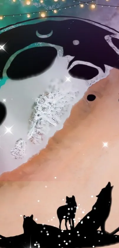 Celestial Wolf Art Wallpaper - free download