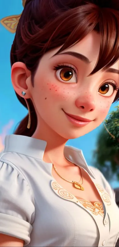 Charming Animated Character Wallpaper - free download