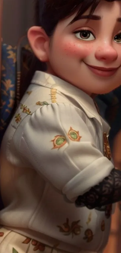 Charming Animated Character Wallpaper - free download