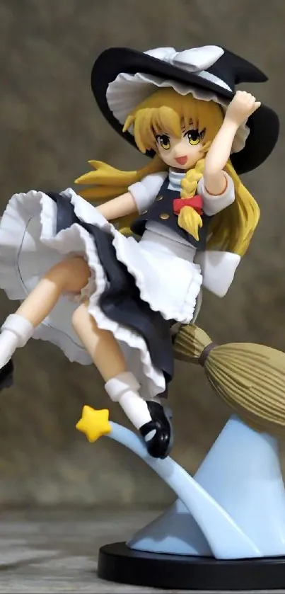 Charming Anime Witch Figure Art - free download