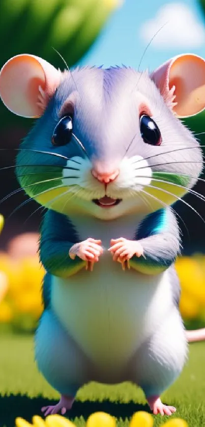 Charming Cartoon Mouse Wallpaper - free download
