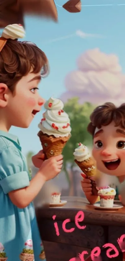 Charming Ice Cream Friends - free download
