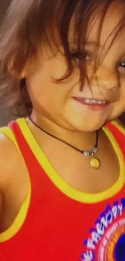 Cheerful Child in Colorful Tank - free download