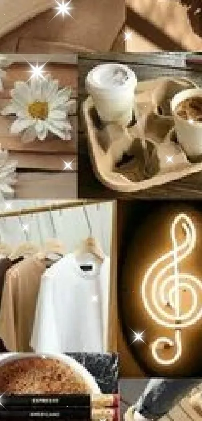 Chic Aesthetic Collage Wallpaper - free download