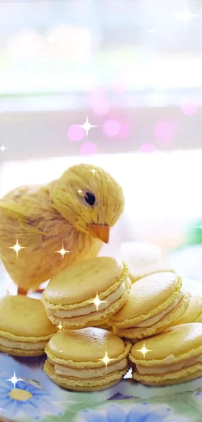 Chick and Macarons Fantasy Art - free download
