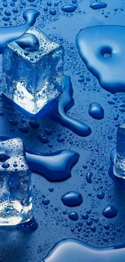 Chilled Blue Ice Cubes Wallpaper - free download