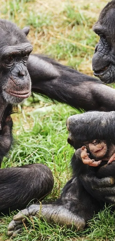 Chimpanzee Family Wallpaper - free download