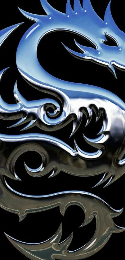 Sleek Silver Dragon Wallpaper - free download