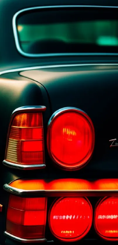 Classic Car Rear View Wallpaper - free download