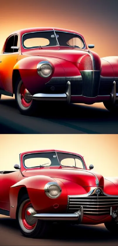 Classic Red Car Wallpaper - free download