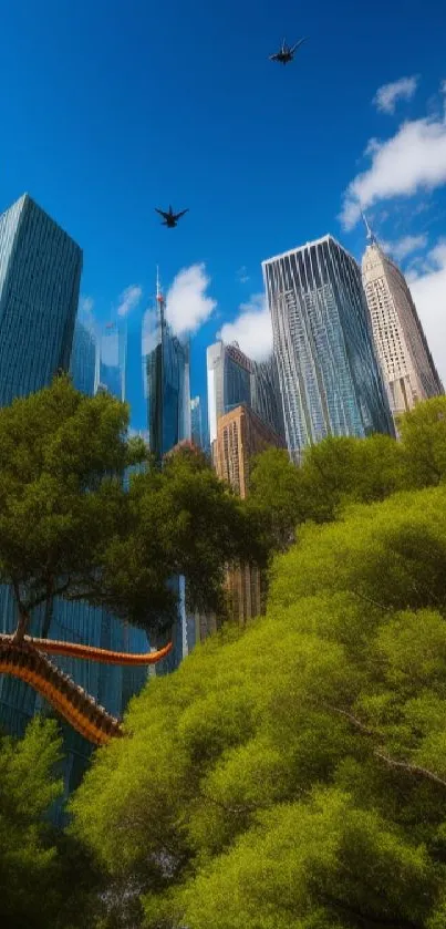 Cloud Skyscraper Building Live Wallpaper - free download