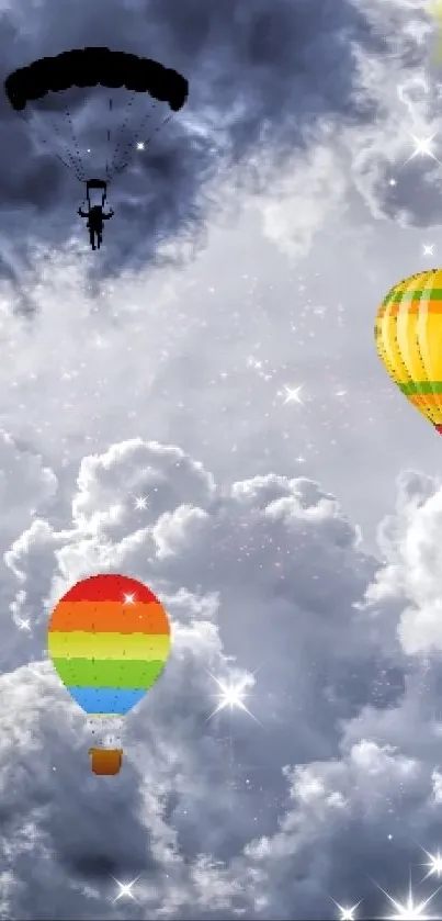 Cloudy Sky Adventure Wallpaper - free download