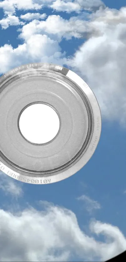 Cloudy Sky with Camera Lens - free download