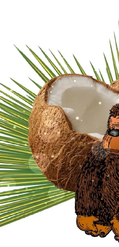 Coconut and Animal Wallpaper - free download