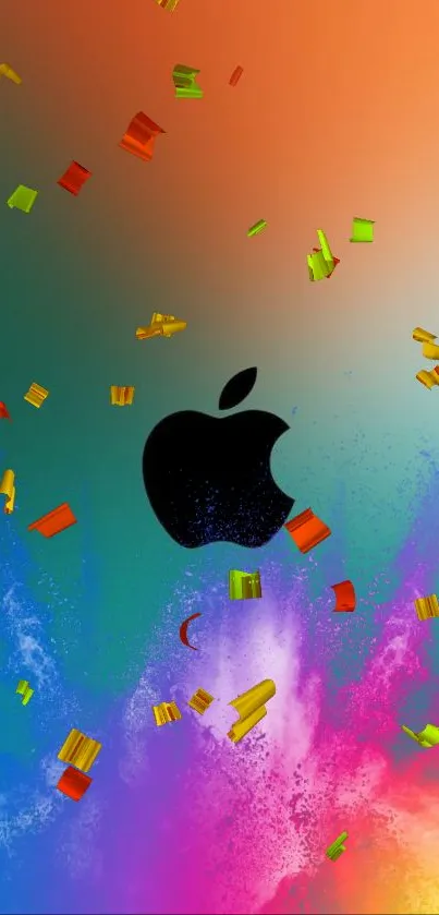 Colorful Abstract Apple Art - free download
