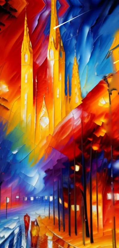 Colorful Abstract Cityscape Art - free download