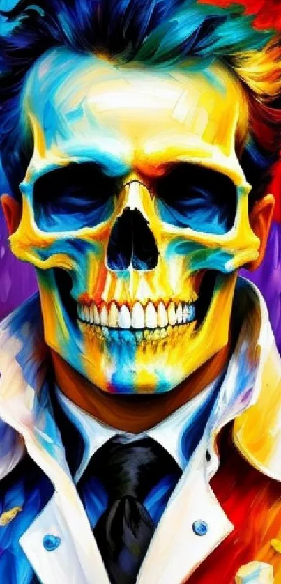 Colorful Abstract Skull Art - free download