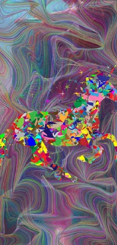 Colorful Abstract Unicorn Art - free download