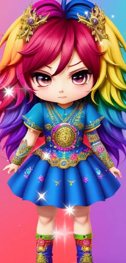 Colorful Anime Character Design - free download