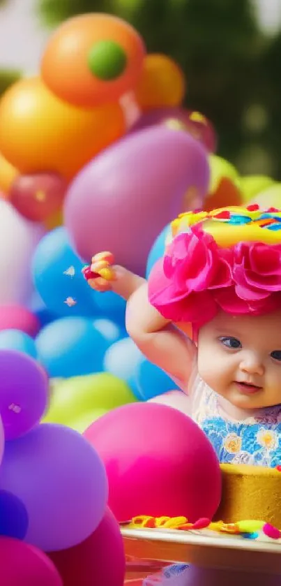 Colorful Baby Celebration Wallpaper - free download