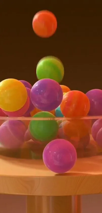 Colorful Bowl of Bouncing Balls - free download