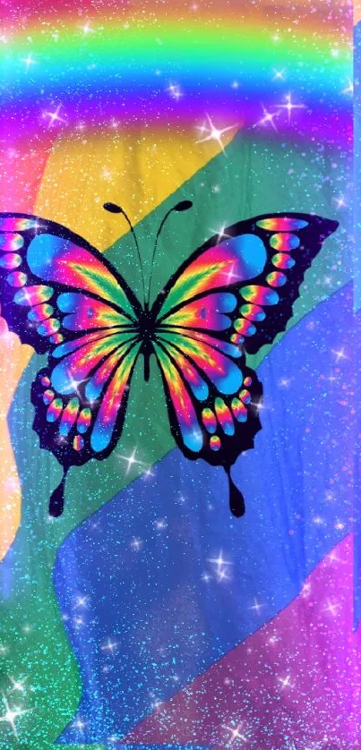 Colorful Butterfly Pride Flag - free download