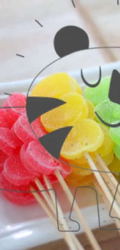 Colorful Candy and Panda Art - free download