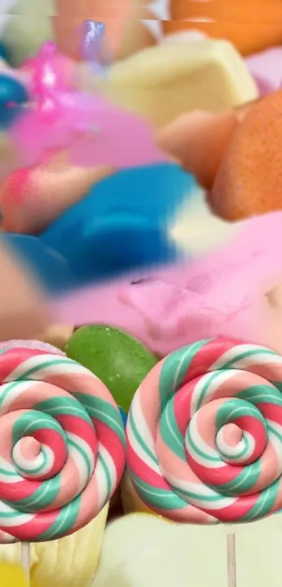 Colorful Candy Swirl Wallpaper - free download