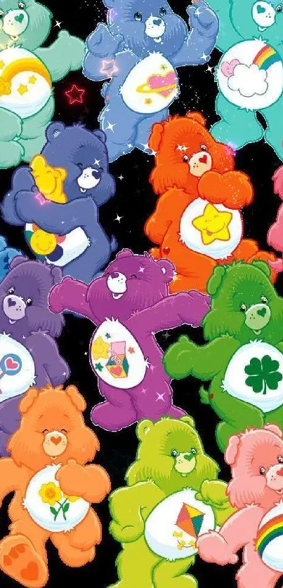 Colorful Cartoon Bears Design - free download