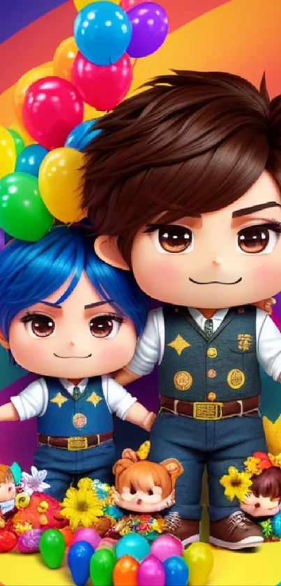 Colorful Cartoon Character Wallpaper - free download