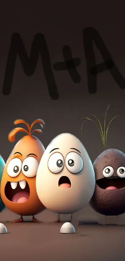 Colorful Cartoon Egg Characters - free download