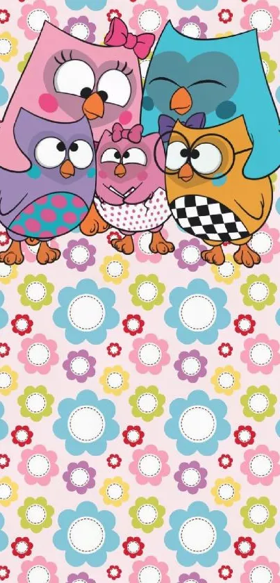 Cute Owl Pattern Wallpaper - free download