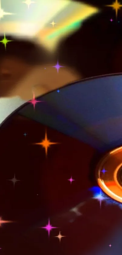 Colorful CD Reflection Wallpaper - free download