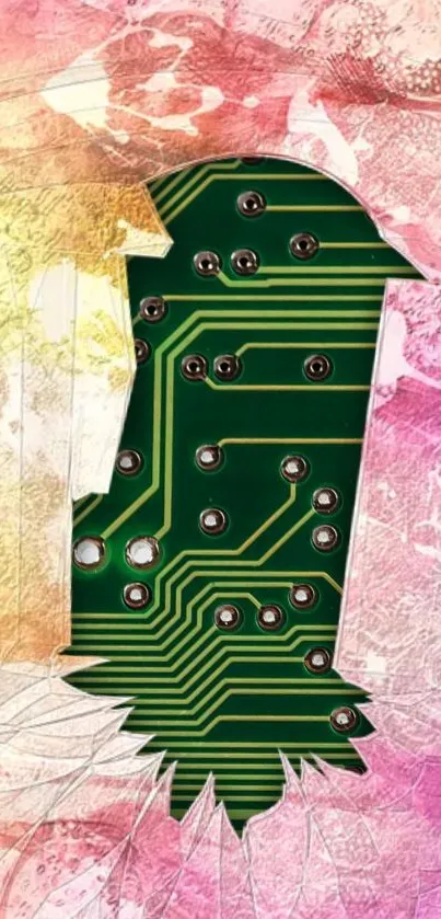 Colorful Circuit Art Design - free download