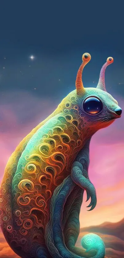 Colorful Cosmic Creature Wallpaper - free download