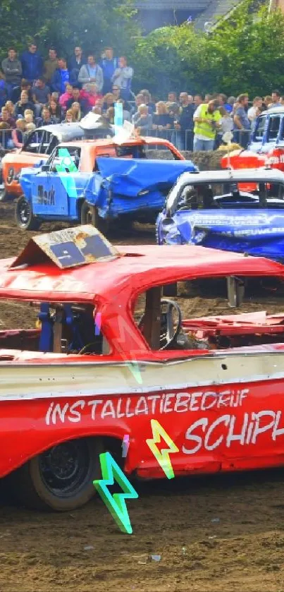 Colorful Demolition Derby Show - free download