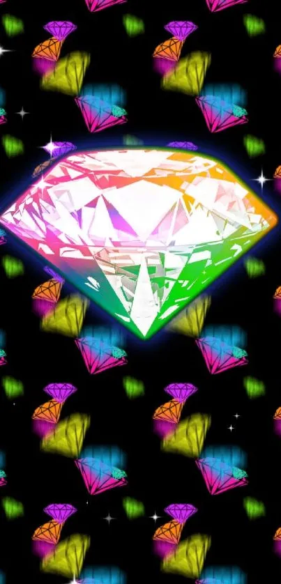 Colorful Diamond Pattern Wallpaper - free download