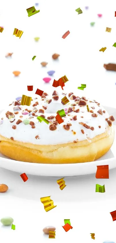 Colorful Donut Delight Wallpaper - free download