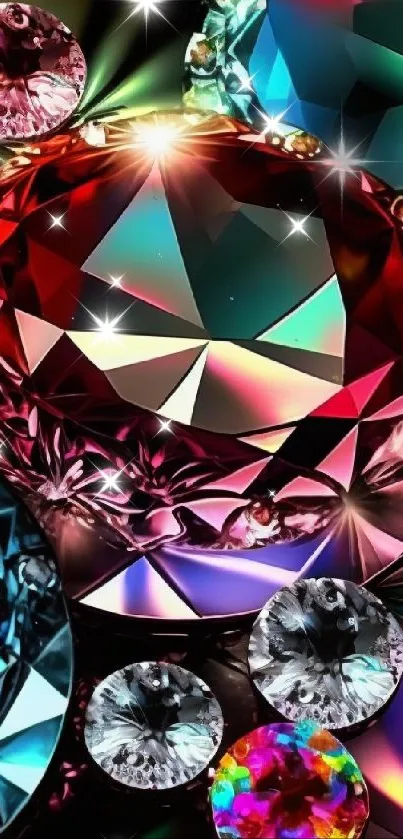 Colorful Gemstone Abstract Art - free download